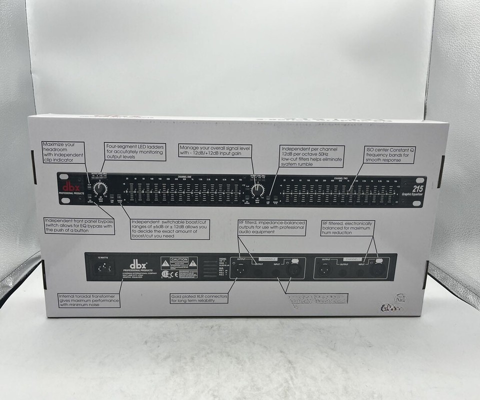 DBX 215 Graphic Equalizer Professional Products Tested Rack Mount 15 ...