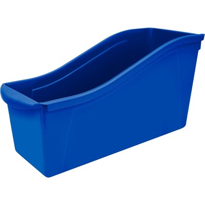Storex Large Blue Book Bin 6 Pack Interlocking Handles for Easy ...