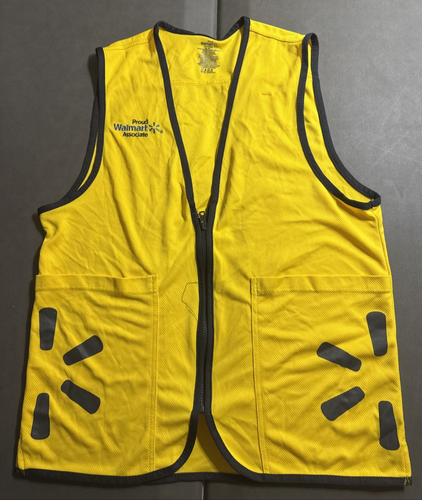 Walmart Proud Associate Unisex Employee Yellow Uniform Vest Size S ...