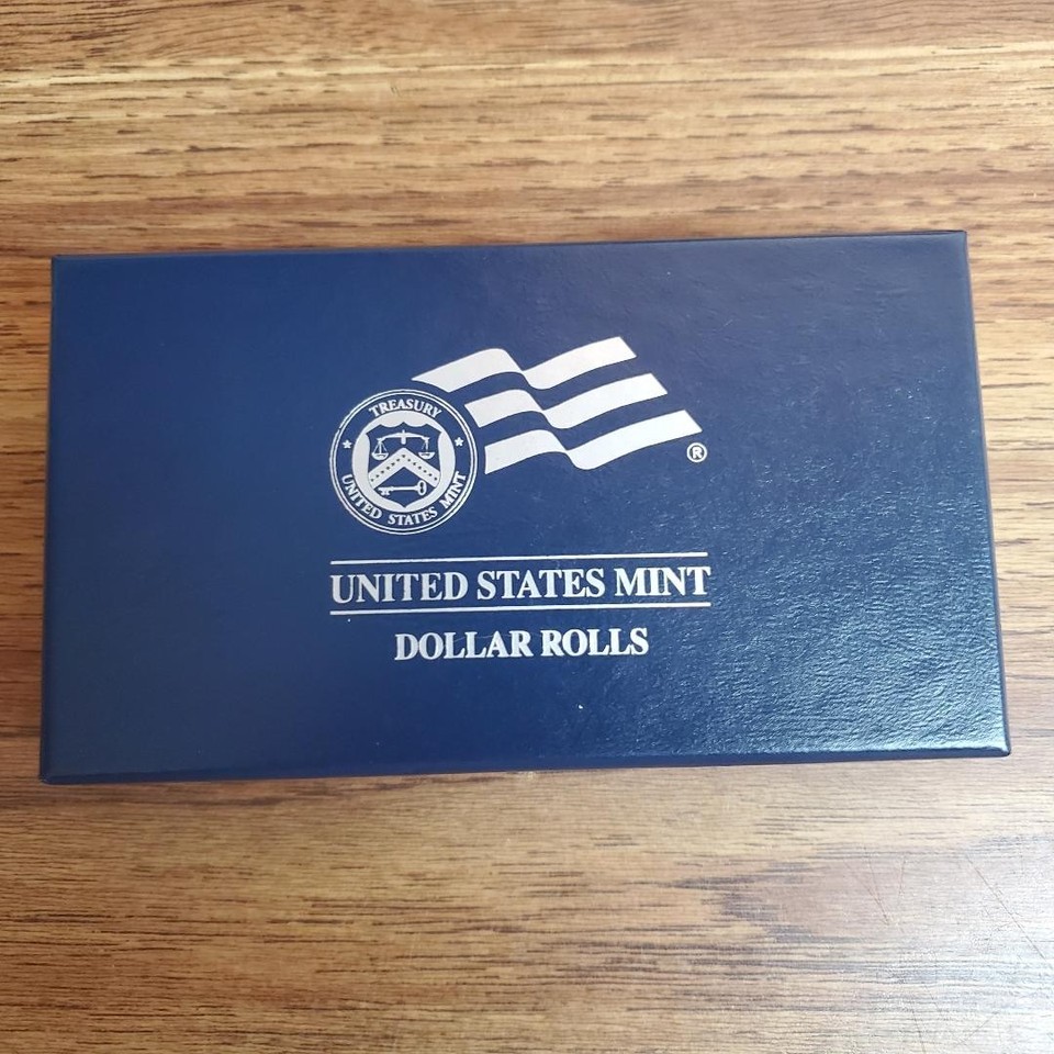 United States Mint 4 Dollar Roll EMPTY Box - Dark Blue | eBay