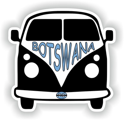 Botswana Van Campervan Flag Sticker / Vinyl Waterproof Car Decals ...