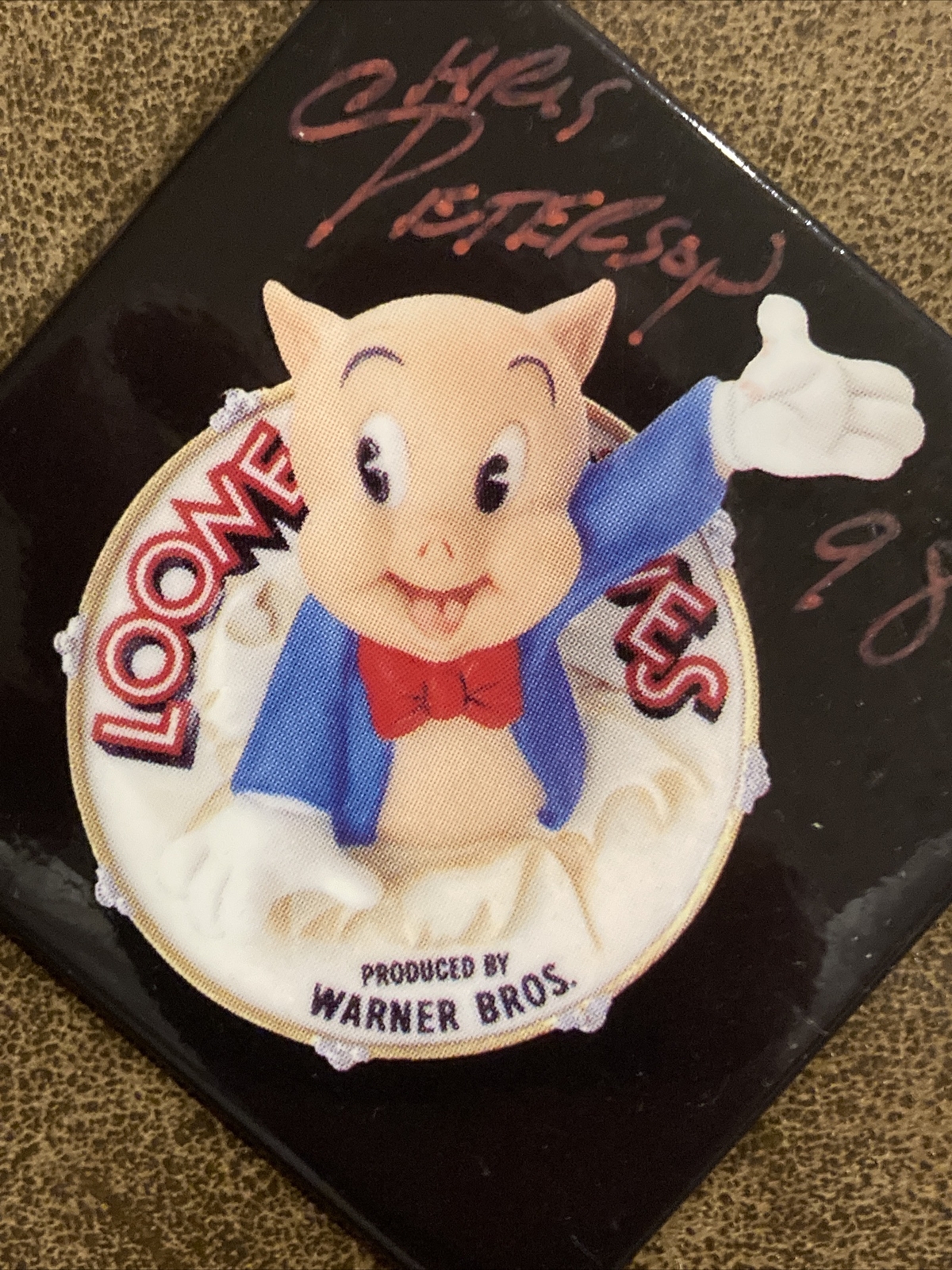Chris Peterson Autographed Warner Brothers Looney Tunes Porky Pig ...