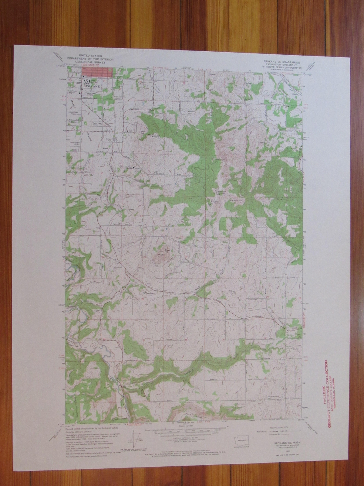 Spokane SE Washington 1964 Original Vintage USGS Topo Map | eBay