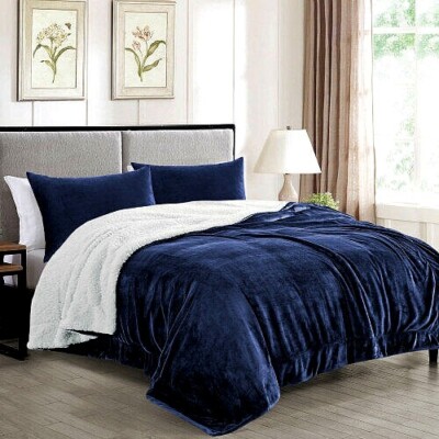 Reversible Teddy Bear Duvet Cover Set Sherpa Fleece Bedding Quilt ...