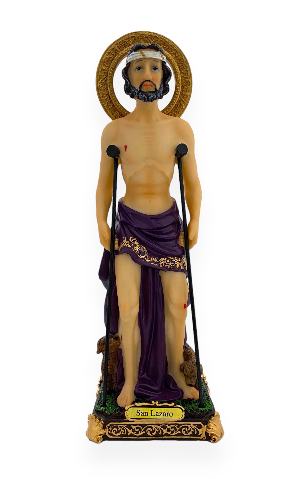 12" Inch Saint Lazarus Statue Figure Imagen San Lazaro Santo Religious ...