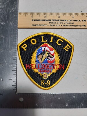 R B1 police patch patches Wellington Kansas K-9 K9 | eBay