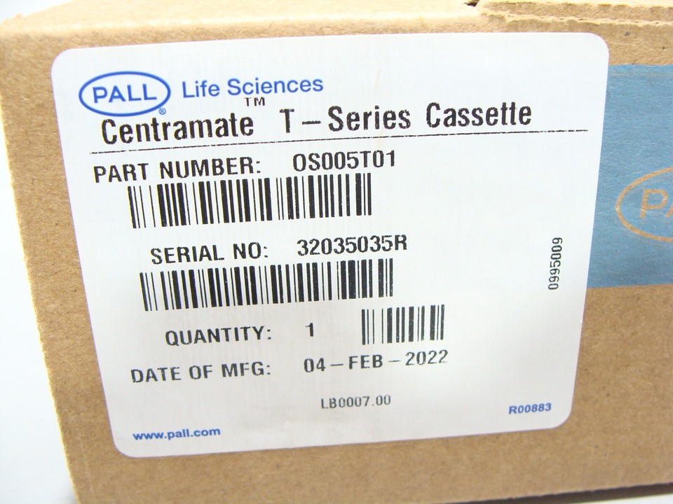 New Pall TFF Tangential Flow 5k Omega Centramate OS005T01 T-Series ...