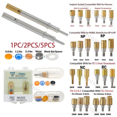 Dental Male Caps Attachment Abutments fit for Hiossen/Nobel Active/ITI ...