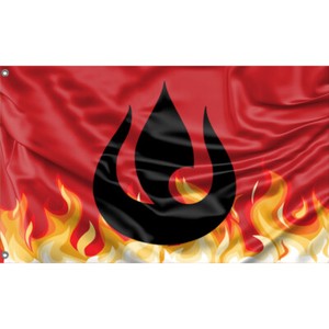 Avatar Inspired Fire Nation Flag Unique Design, 3x5 Ft / 90x150 cm, EU ...