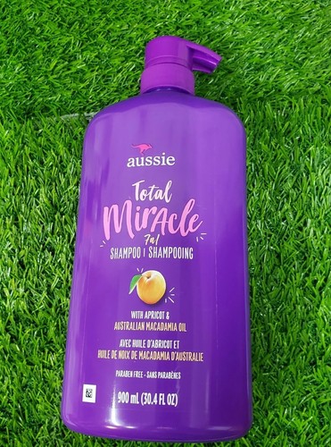 Aussie Total Miracle Shampoo w/Apricot & Macadamia 30.4oz Paraben-Free ...