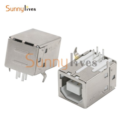 10x Square USB Socket USB B Type Female Right Angle PCB welding parent ...