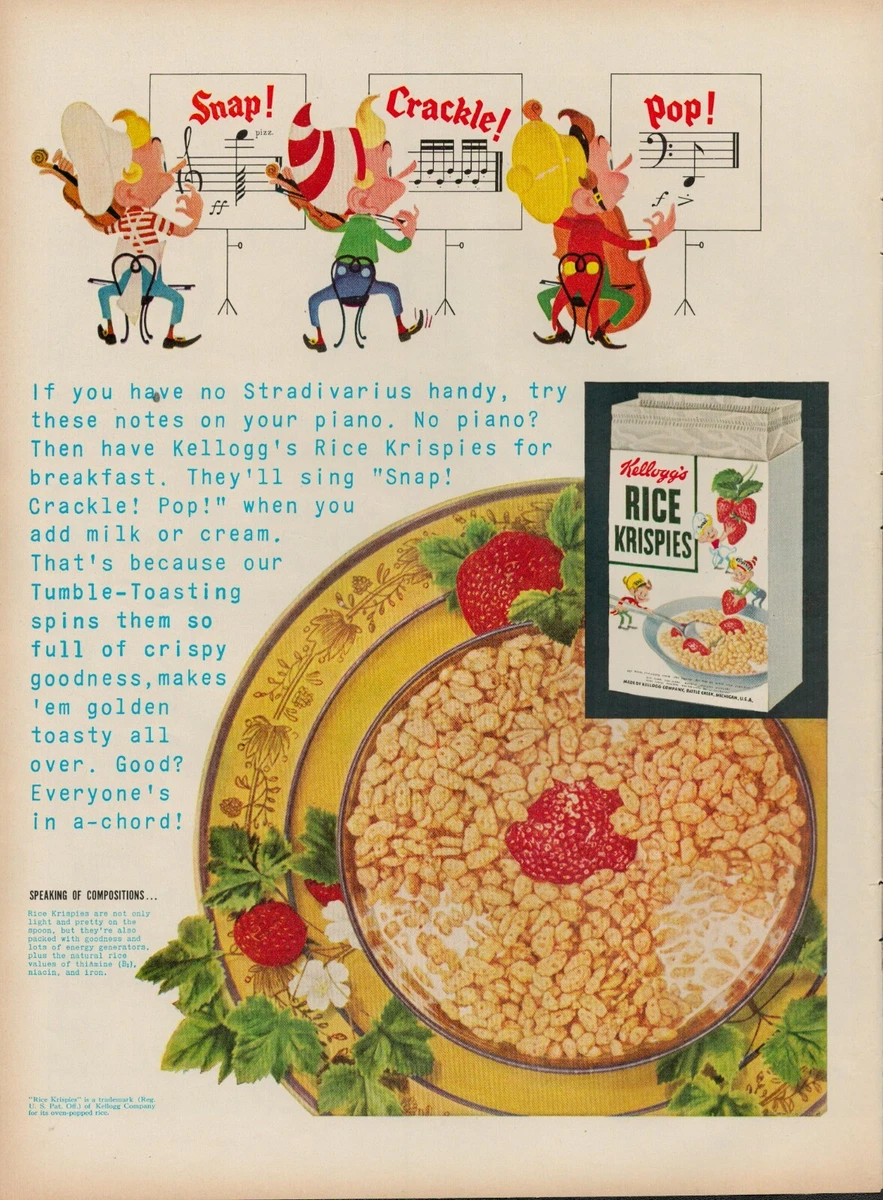 Rice Crispy Cereal Snap Crackle Pop
