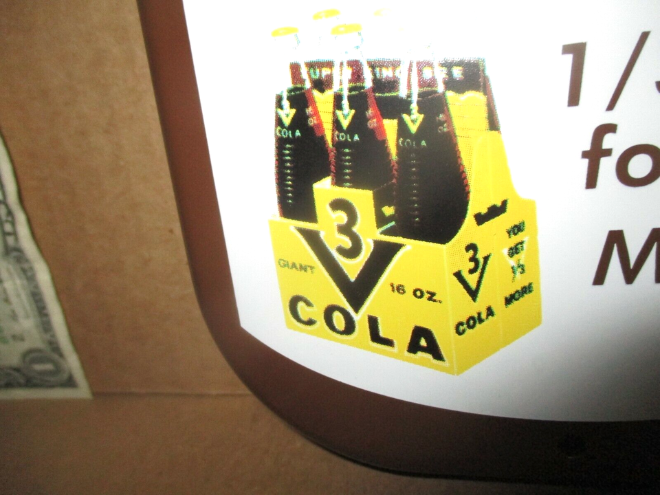 3 V COLA Wall Mount THERMOMETER SIGN Shows 16 OZ GLASS BOTTLE & Old ...