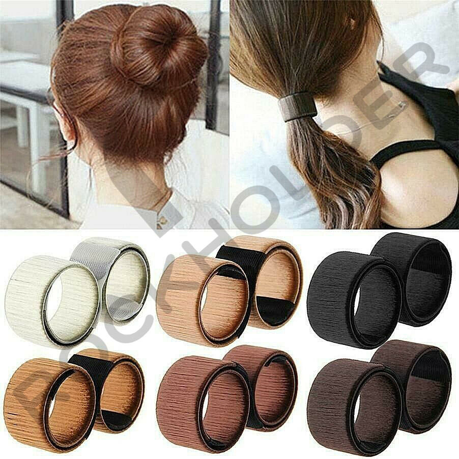 Hair Bun Maker Donut Styling Bands Former Foam French Twist Magic DIY ...
