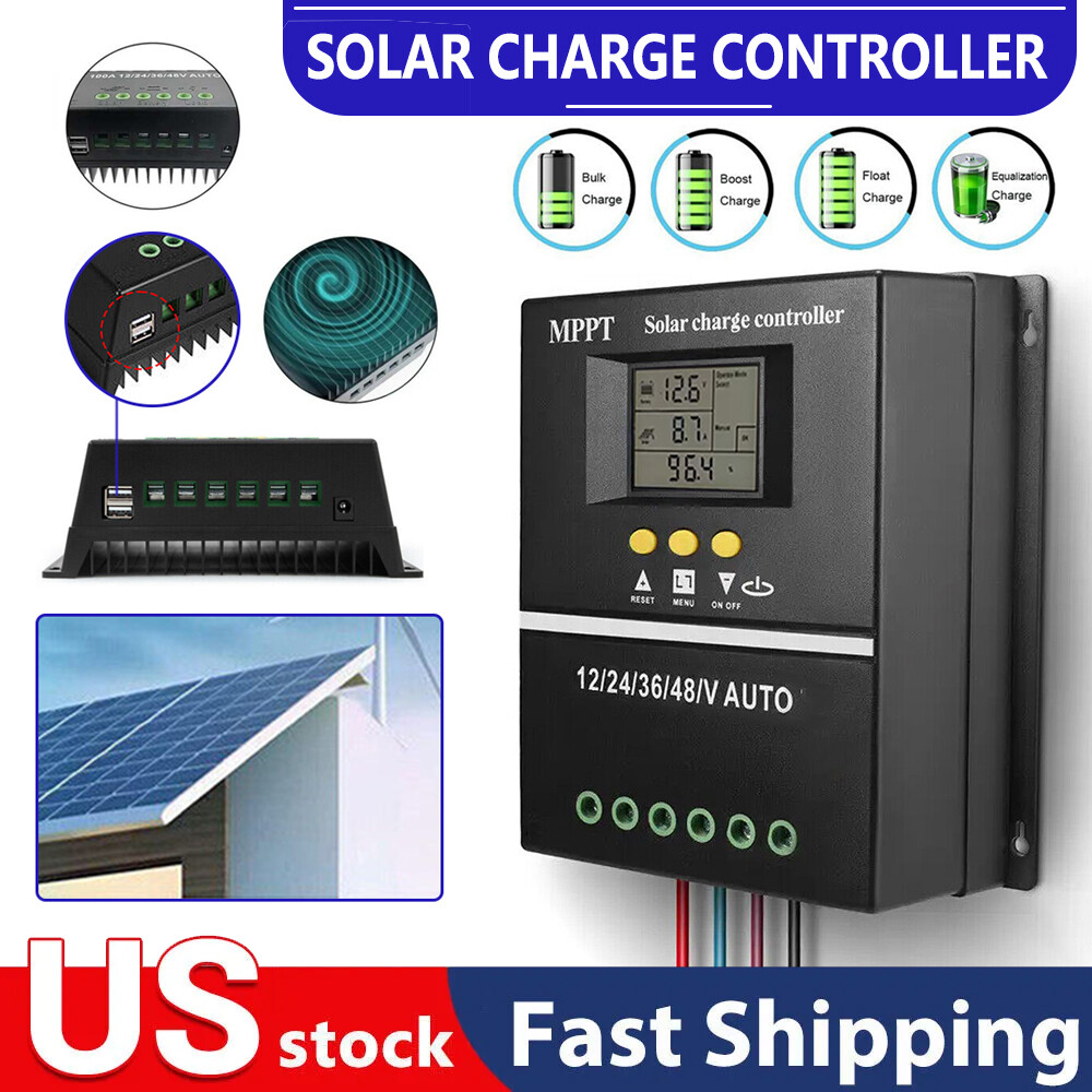 4000W 100A MPPT Solar PV Regulators 12V 24V 36V 48V Solar Charge ...