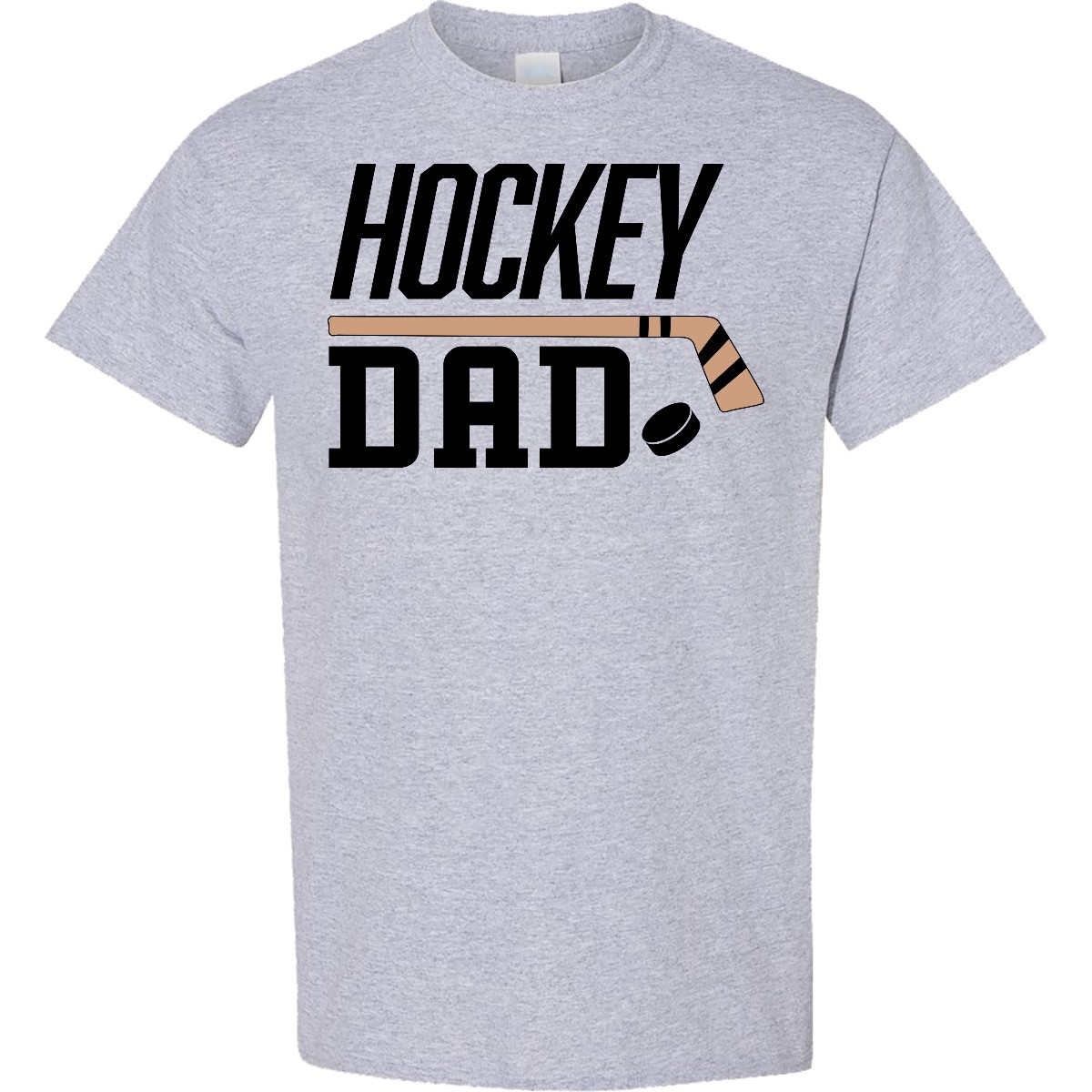 Inktastic Hockey Dad- Stick And Puck T-Shirt Sports Adults Game Goal ...