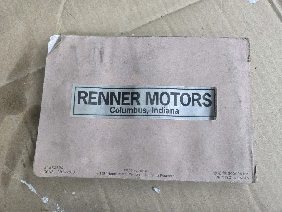 1995 Honda Del Sol Owners Manual | eBay