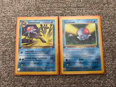 Tentacruel/Tentacool Bundle - First Editions - Fossil - Lightly Played ...