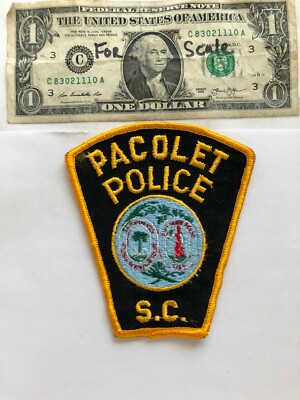 Pacolet South Carolina Police Patch Un-sewn great shape | eBay