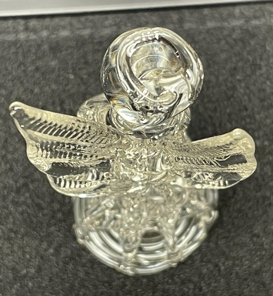 EUC Handblown Spun Glass Angel Ornament 3" T x 1 3/8" W x 1 3/8" D | eBay