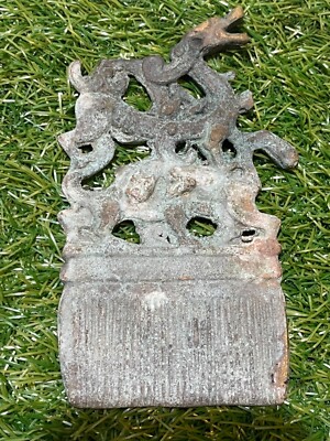 Ancient Old Roman Byzantine Bronze Comb With Wild Dragon Animals On Top ...