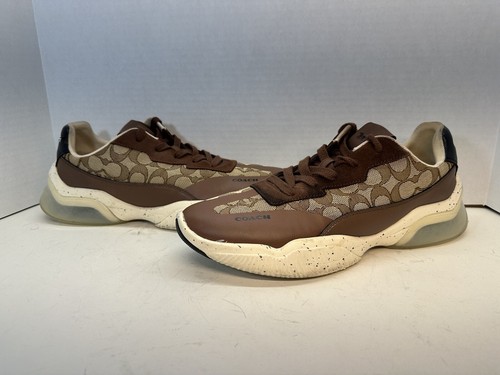 Coach Men’s Citysole Signature Shiny Runner Size 11 Color Khaki | eBay