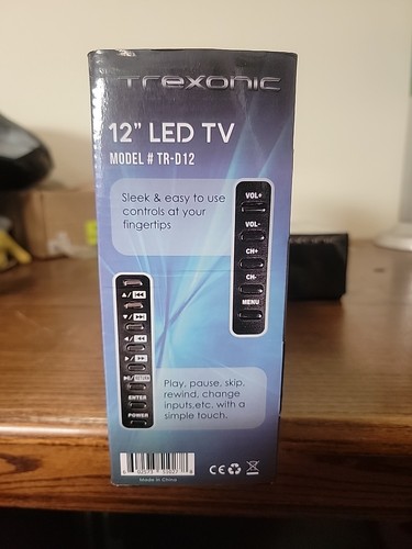 Trexonic 12” Portable LED Widescreen TV D12 Lightweight w Remote HDMI ...