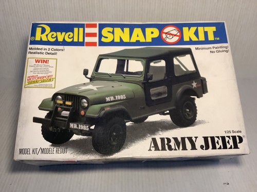 Revell Army Jeep Snap Kit 1/25 # 6218 OPEN BOX | eBay