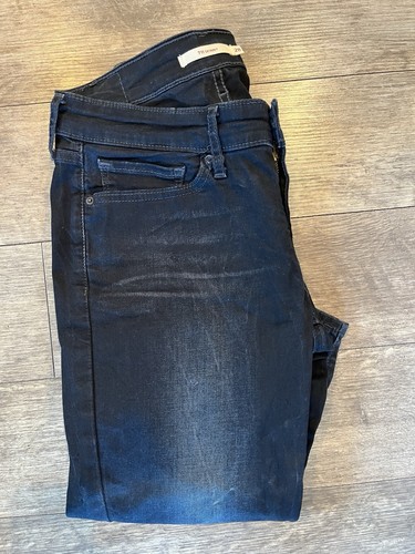 Levi's 711 Skinny Jeans Women's Size 28 Blue Navy Faded Dark Wash Denim ...