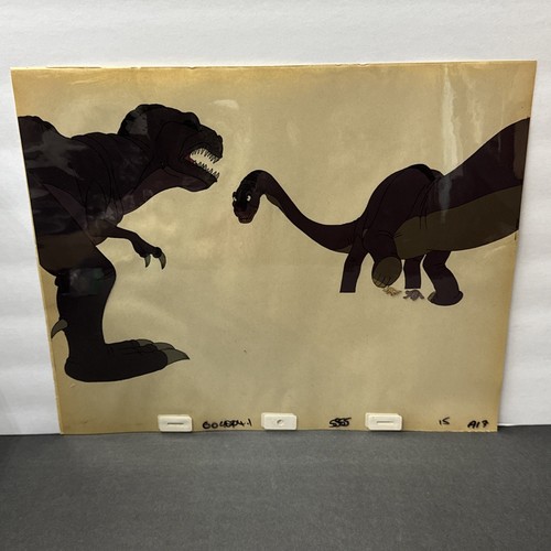 The Land Before Time 1988 Movie Art Animation Production Cel T-Rex ...