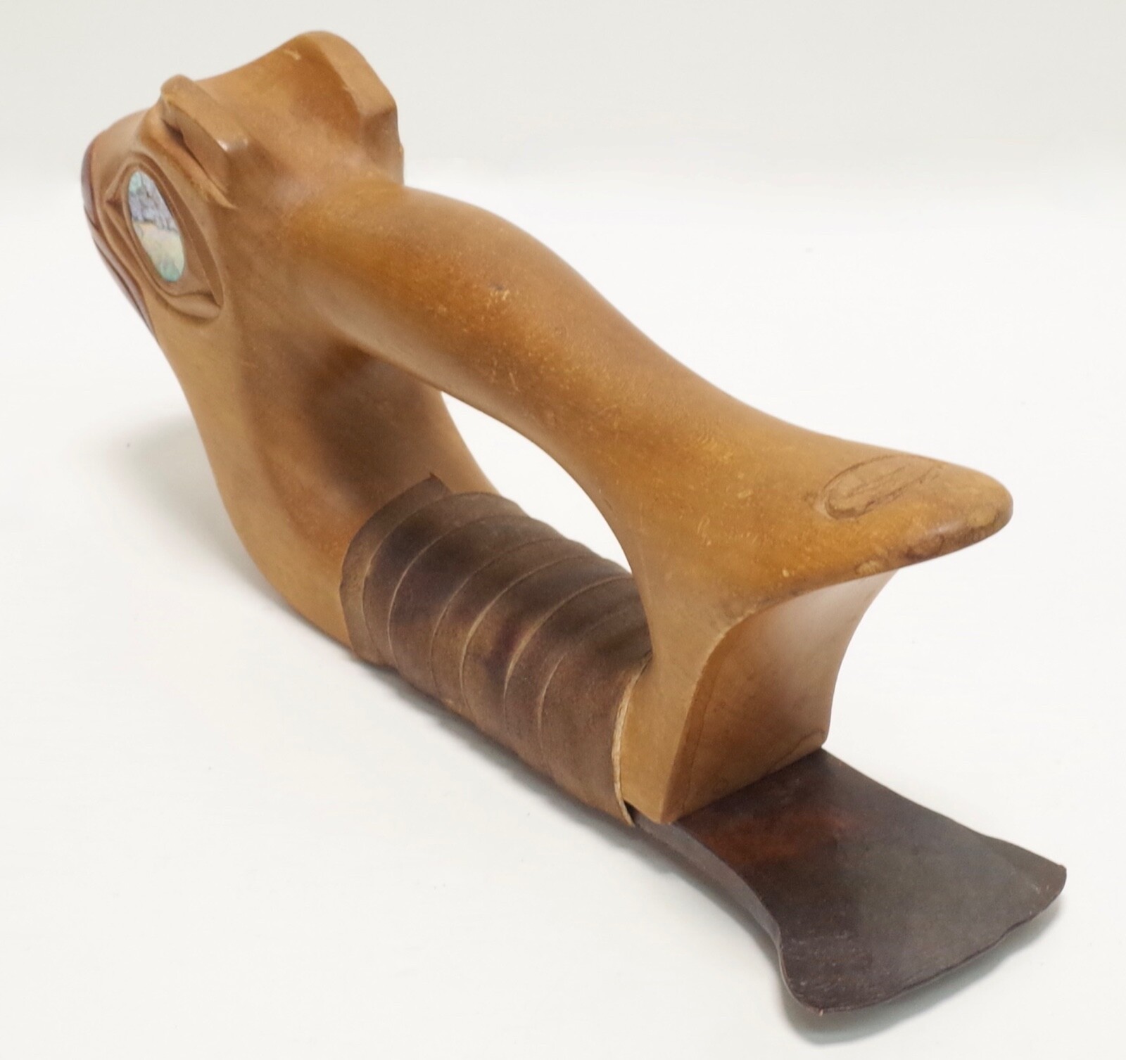 vintage HAIDA Art Northwest Coast Figural Hand ADZE for carving totem ...