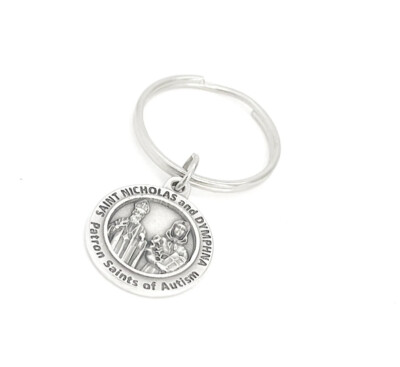 Patron Saint Gifts, Saint Nicholas and Dymphna Charm Keychain, Patron ...