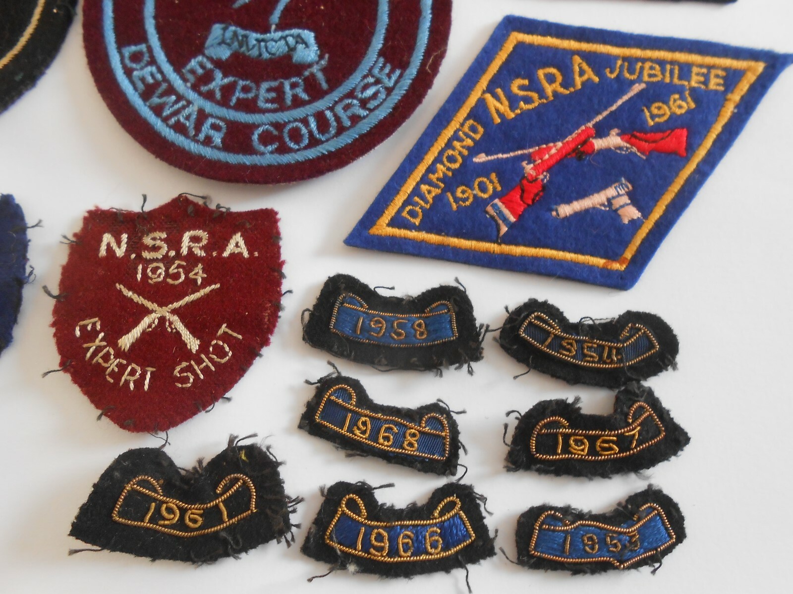 kent small arms shooting marksman patches 1953-1968 Bisley NSRA KCSRA ...