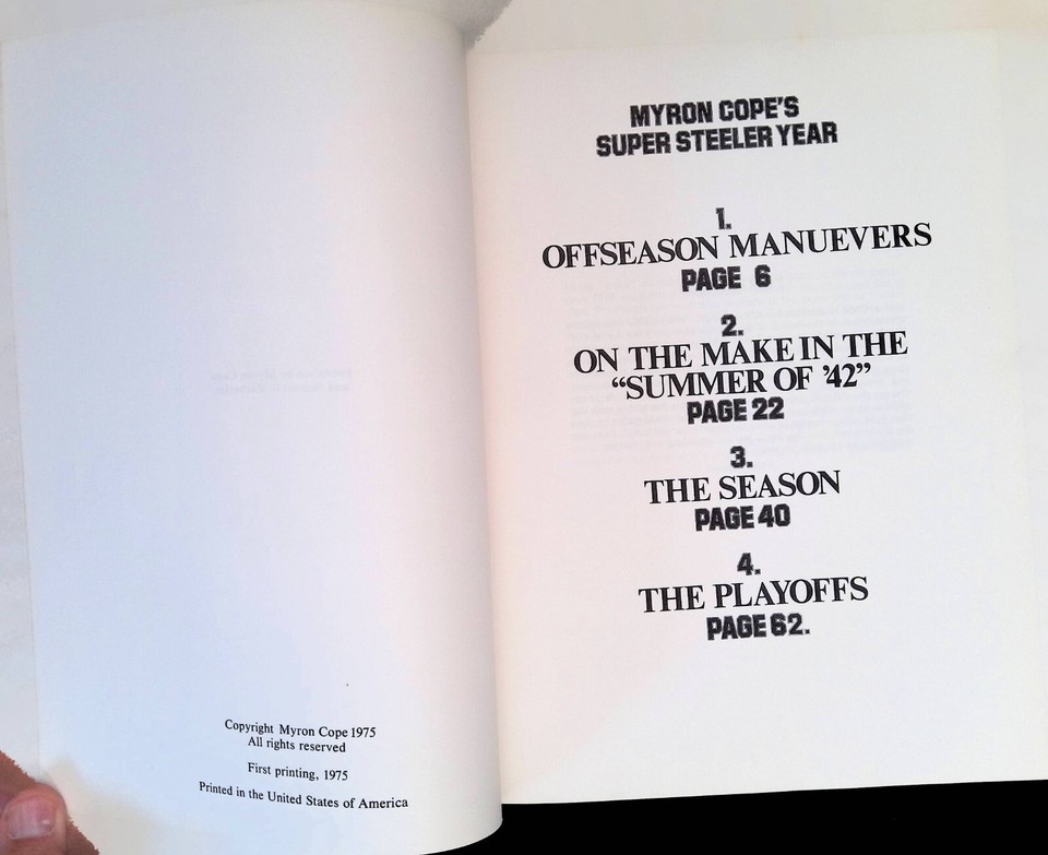 1975 Myron Cope's Super Steeler Year Rocky Blier Swann Franco LC ...