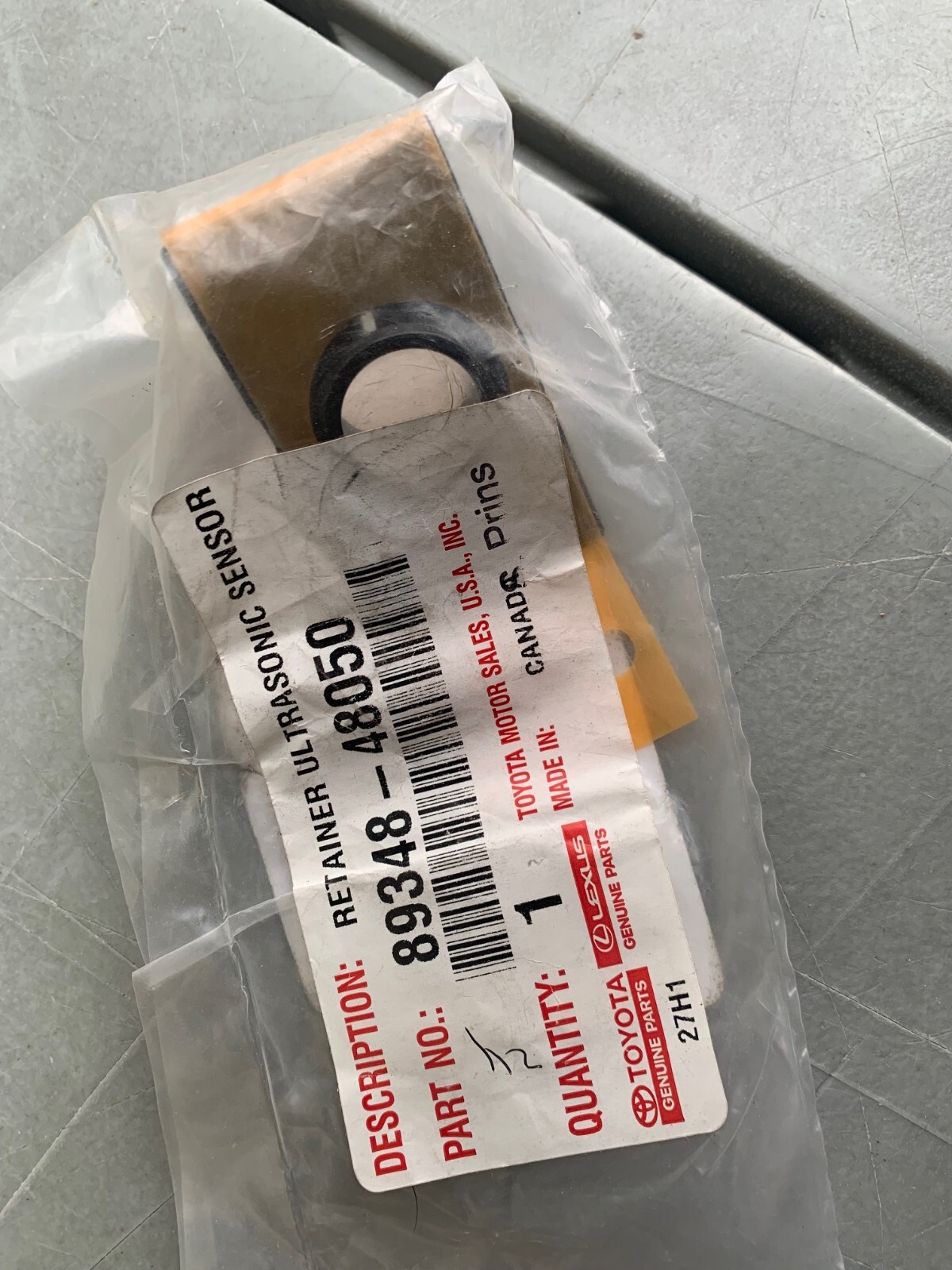 LEXUS RETAINER ULTRASONIC SENSOR FRONT CENTER DRIVER SIDE OEM GENUINE ...