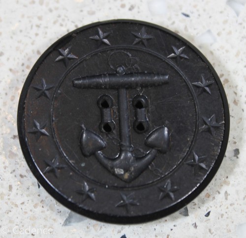 US WW1 USN Navy Pea Coat Button Plastic Marked D 1 3/8" Great Condition ...