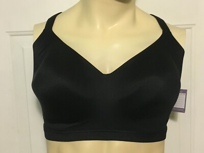 Catherines Full Coverage Smooth Bra No Wire Wireless Adjustable Black ...
