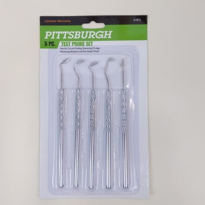 Pittsburgh 5 Pc Test Probe Pick Hook Set 61872 Probing O-Ring Remover ...