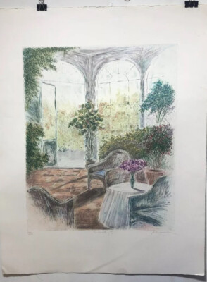 FINE ART LITHOGRAPH: Peter Eastham - Conservatory II - 30x36 Signed ...