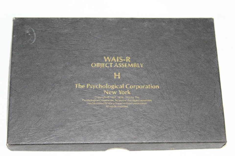 WAIS-R Wechsler Adult Intelligence Scale Psychological Object Assembly ...