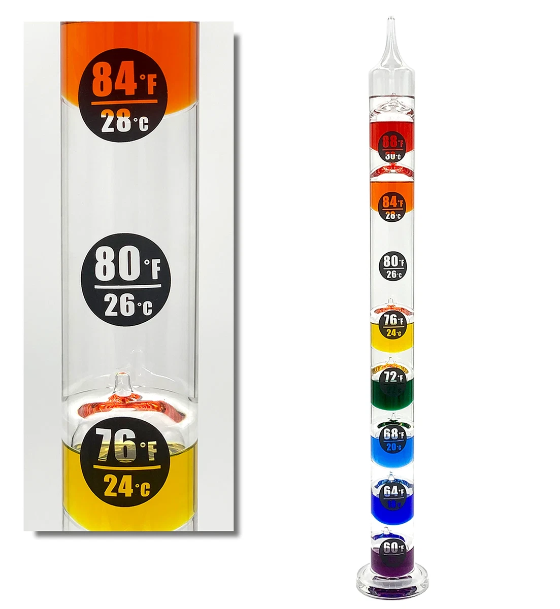 DIY Galileo Thermometer Kit, Floating Sinking: Educational