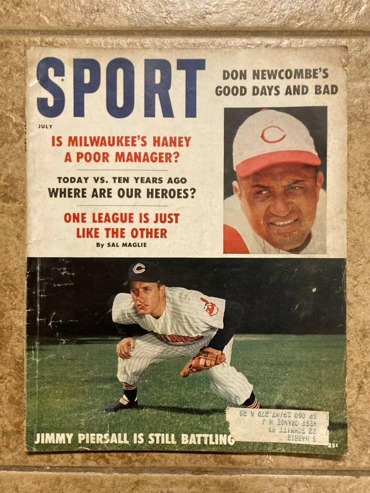 JIMMY PIERSALL / DON NEWCOMBE SPORT MAGAZINE JULY 1959 ISSUE | eBay