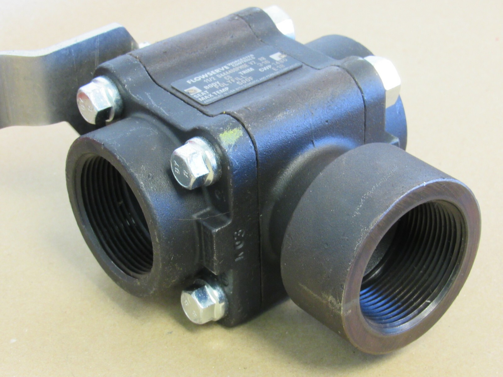 FLOWSERVE WORCESTER BALL VALVE, 1.75" DIA HOLE, A216 WCB 832469 ...