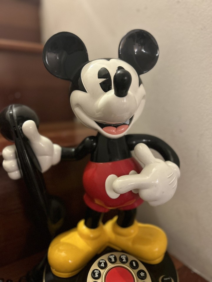 Vintage Disney Mickey Mouse Animated Talking Telephone W/ Caller ID ...