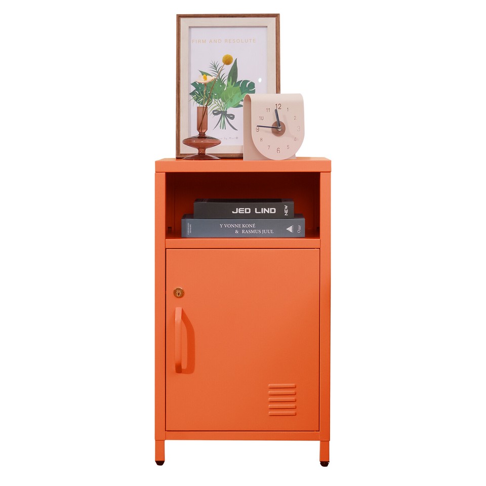 Night Table Lockable End Table Coffee Table Metal Locker Bedside ...