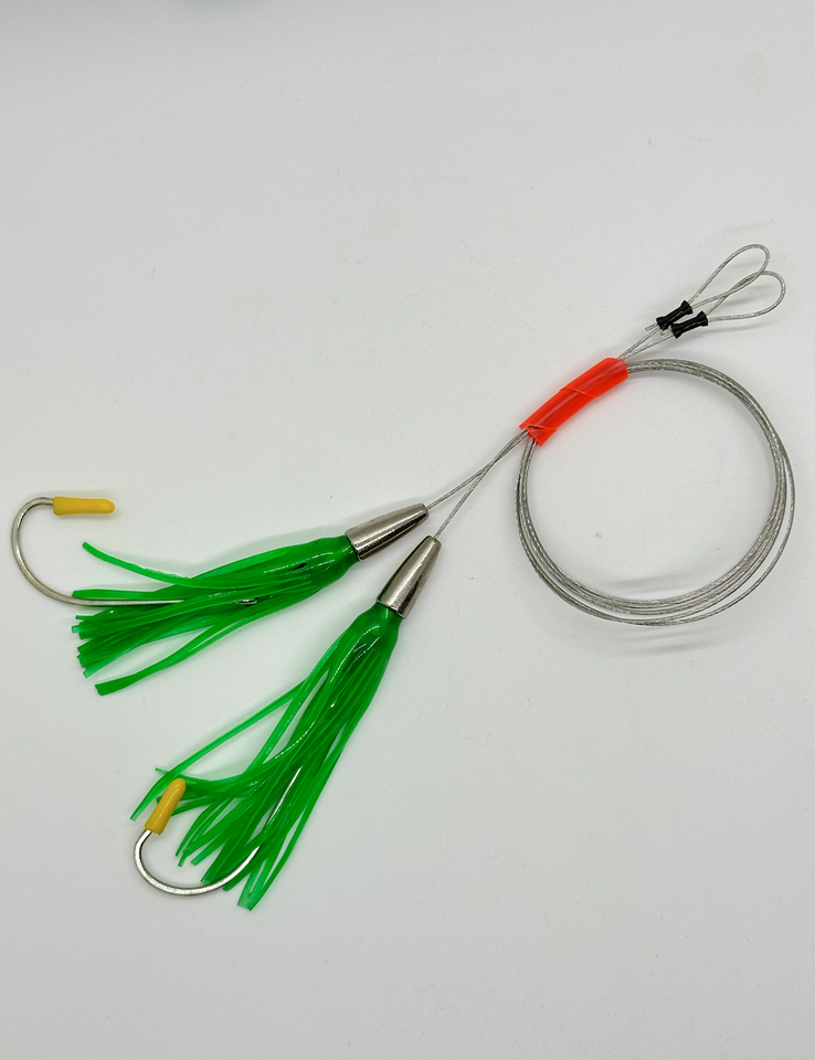 4" Trolling Wire Skirt Lure Wahoo Dorado Mahi Tuna Skirt Offshore ...