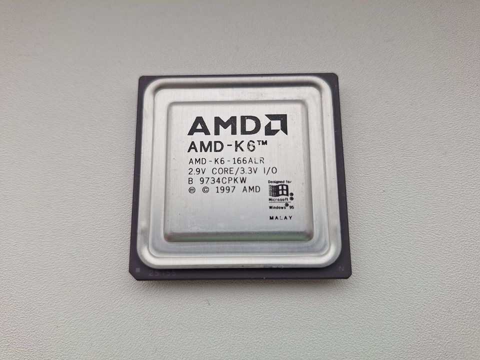 AMD K6 166 200 233 266 classic AMD K6 Vintage CPU, GOLD | eBay