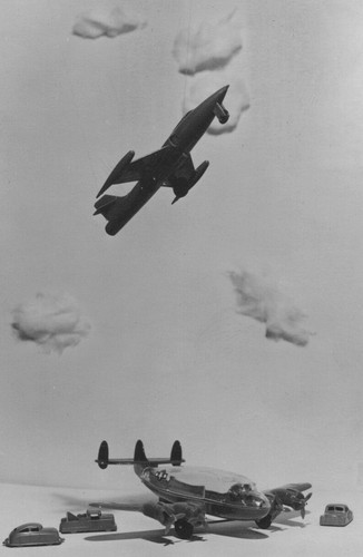 1950s Toy Airplane Rocket Aviation Space Travel Childhood Adventure ...