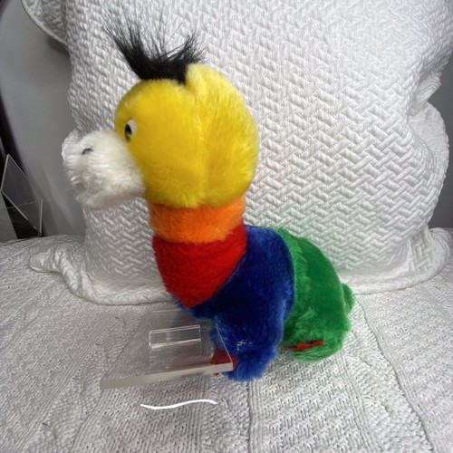 Vintage Rainbow Brontosaurus Dinosaur Plush Stuffed Animal 9" Primary ...