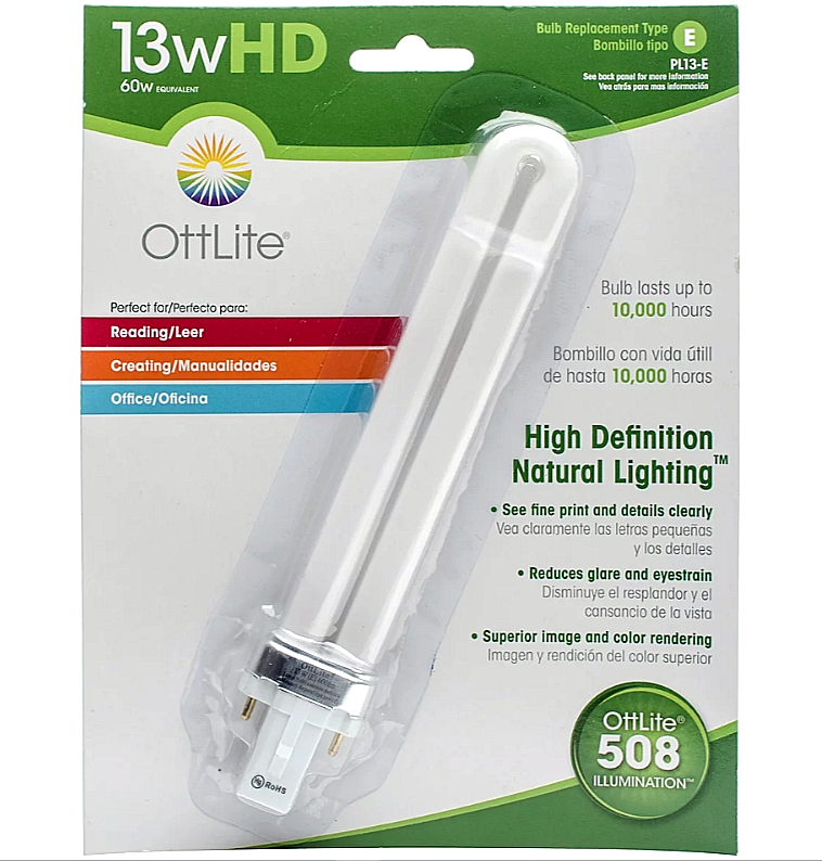 Ott-Lite T1333E TrueColor Replacement Bulb, 13 Watt HD - PL13-E | eBay